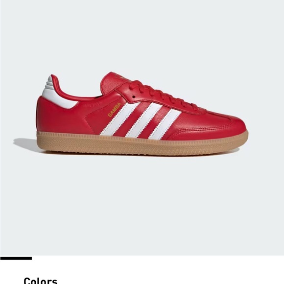 adidas | Shoes | Adidas Samba Red Sneakers With White Stripes | Poshmark